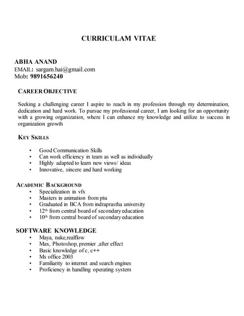 RESUME ANJU | PDF