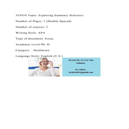 335910 Topic Exploring Summary StatisticsNumber of Pages 1 (Do.docx