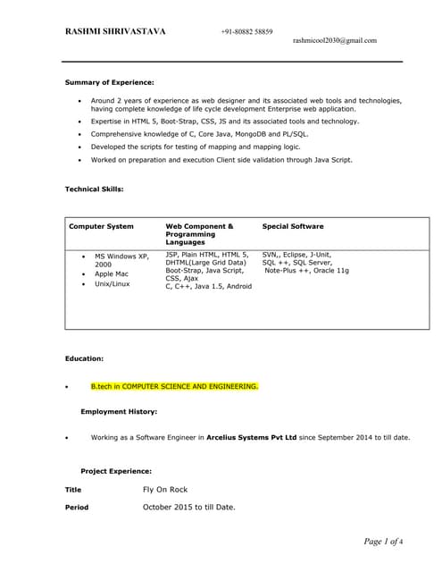 Amit_Resume | DOCX | Programming Languages | Computing