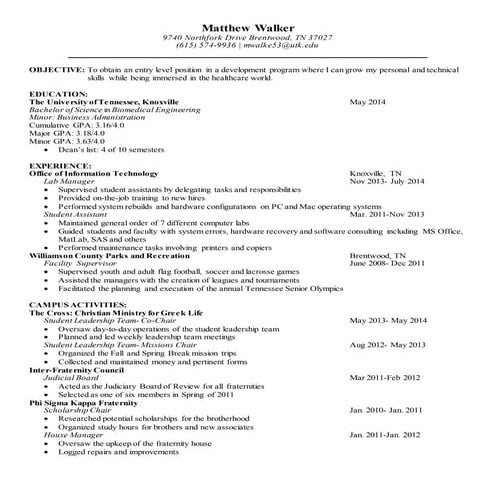 Matthew Walker Resume | DOCX