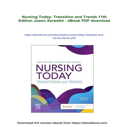 Nursing Today: Transition and Trends 11th Edition Joann Zerwekh - eBook PDF | PDF