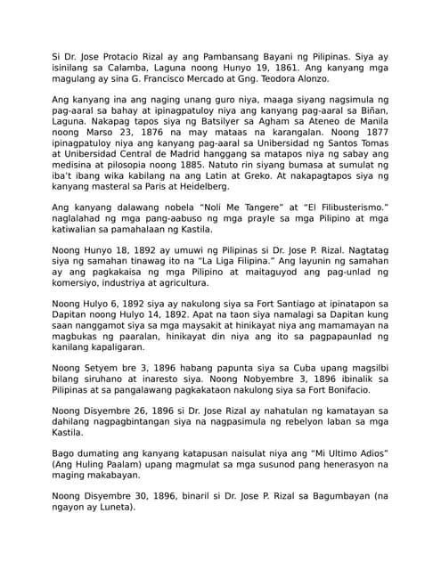 Pagsusuri sa Pag-Ibig sa Tinubuang Lupa | DOCX