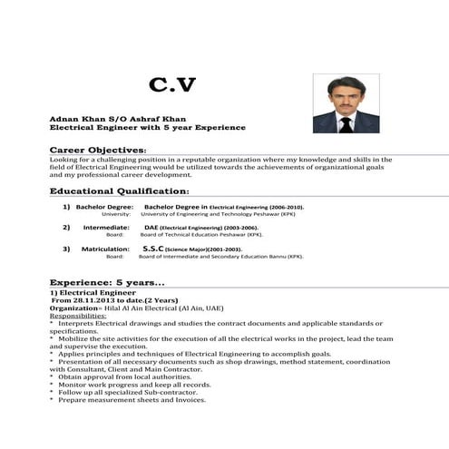 Engr Adnan C.V | DOC