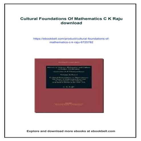 Cultural Foundations Of Mathematics C K Raju | PDF