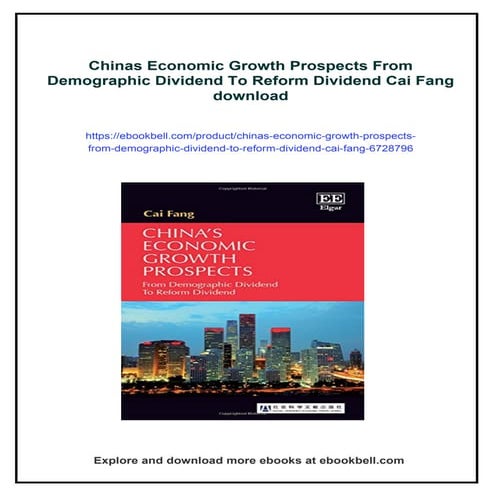 Chinas Economic Growth Prospects From Demographic Dividend To Reform ...