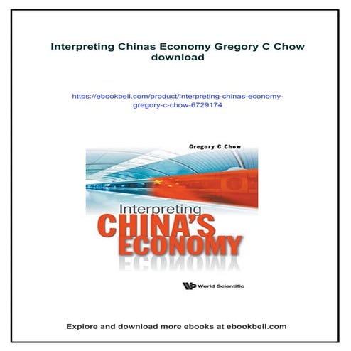 Interpreting Chinas Economy Gregory C Chow | PDF