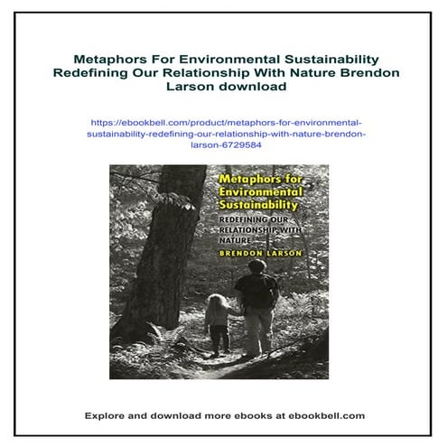 Metaphors For Environmental Sustainability Redefining Our Relationship ...