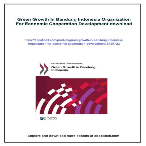 Green Growth In Bandung Indonesia Organization For Economic Cooperation ...
