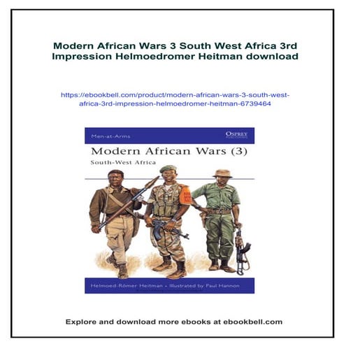 Modern African Wars 3 South West Africa 3rd Impression Helmoedromer Heitman | PDF
