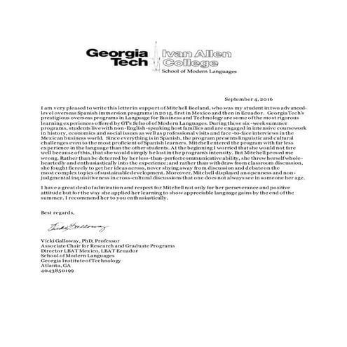 Professor Galloway - Recommendation Letter | DOCX