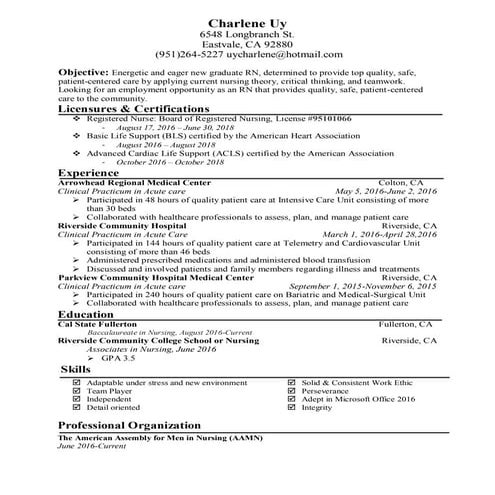 RN Resume 3 | PDF