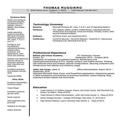 Thomas Ruggiero Resume (1) | PDF