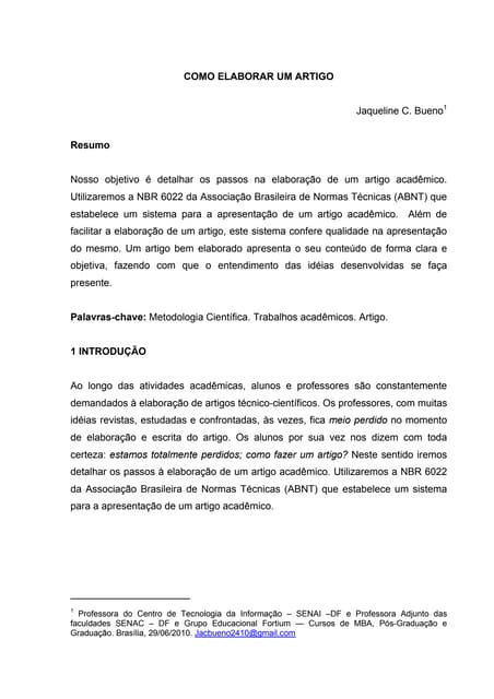 Modelo Artigo Científico - ABNT | PDF