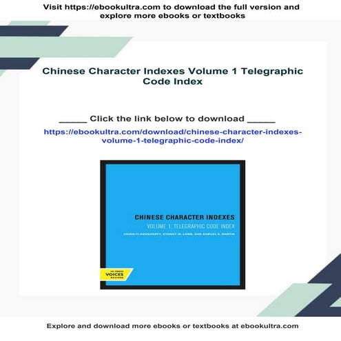 Chinese Character Indexes Volume 1 Telegraphic Code Index | PDF