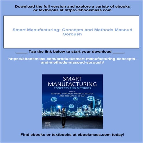 Smart Manufacturing: Concepts and Methods Masoud Soroush | PDF