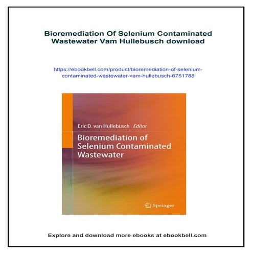 Bioremediation Of Selenium Contaminated Wastewater Vam Hullebusch | PDF