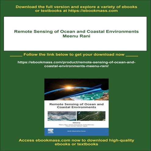 Remote Sensing of Ocean and Coastal Environments Meenu Rani | PDF