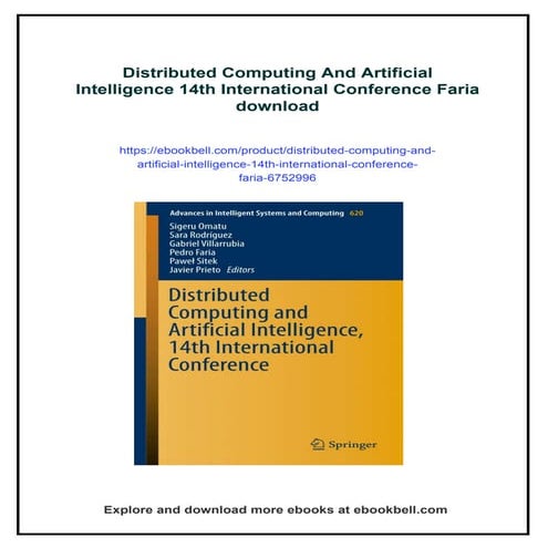 Distributed Computing And Artificial Intelligence 14th International Conference Faria | PDF