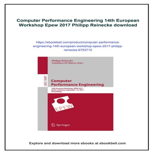 Computer Performance Engineering 14th European Workshop Epew 2017 Philipp Reinecke | PDF