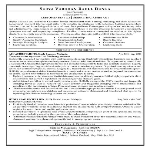 CV RAHUL DUNGA | DOCX