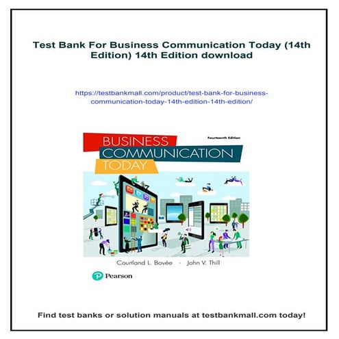 Test Bank For Business Communication Today (14th Edition) 14th Edition ...