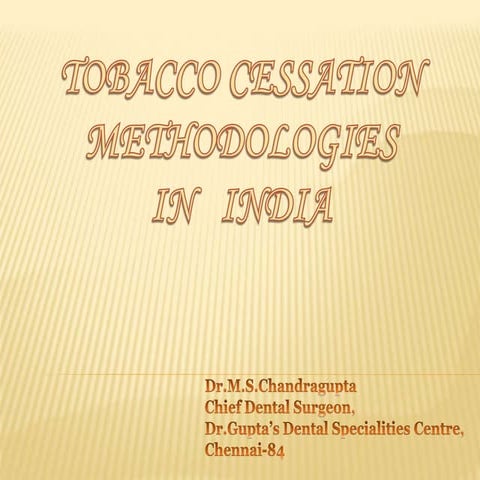 Tobacco Cessation Methodologies | PPT