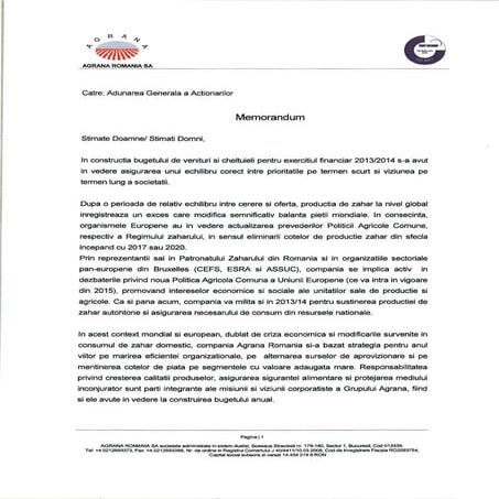 memorandum exemplu | PDF