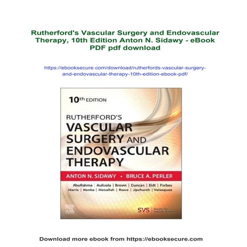 Rutherford's Vascular Surgery and Endovascular Therapy, 10th Edition ...