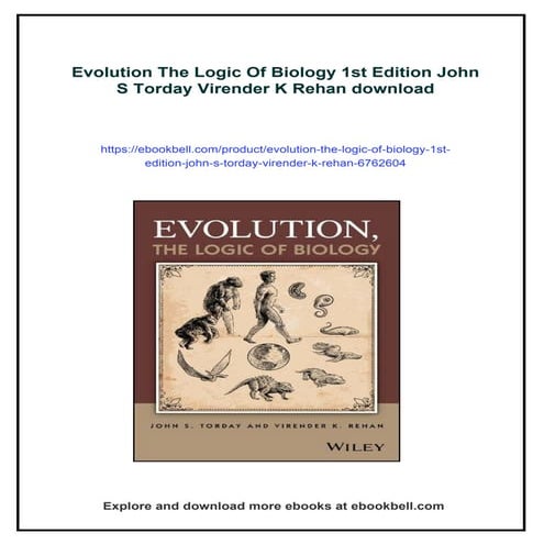 Evolution The Logic Of Biology 1st Edition John S Torday Virender K ...