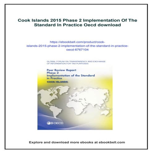 Cook Islands 2015 Phase 2 Implementation Of The Standard In Practice Oecd | PDF