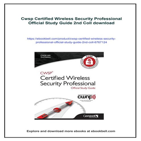 Cwsp Certified Wireless Security Professional Official Study Guide 2nd ...
