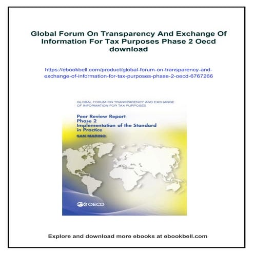 Global Forum On Transparency And Exchange Of Information For Tax ...