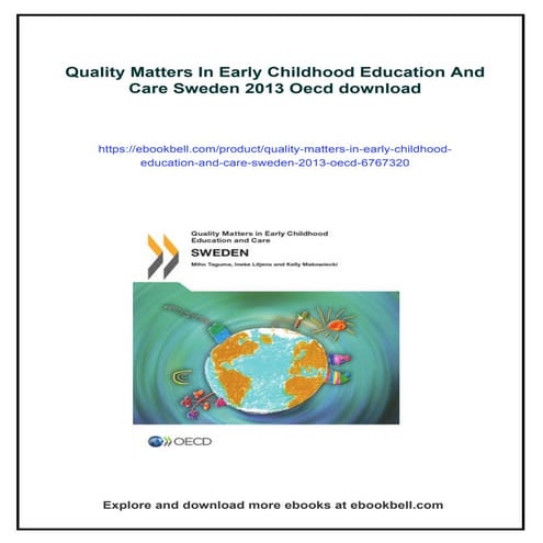 Quality Matters In Early Childhood Education And Care Sweden 2013 Oecd ...
