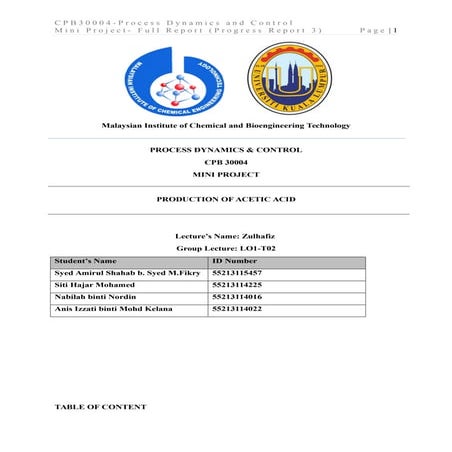 Acetic acid production | PPTX
