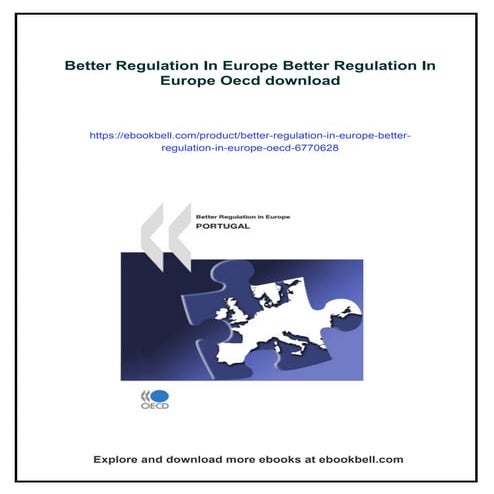 Better Regulation In Europe Better Regulation In Europe Oecd | PDF