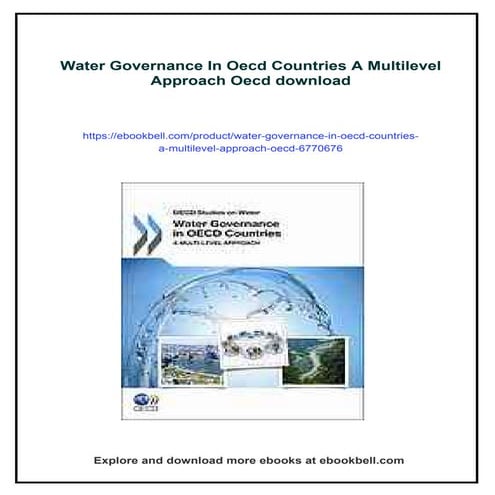 Water Governance In Oecd Countries A Multilevel Approach Oecd | PDF