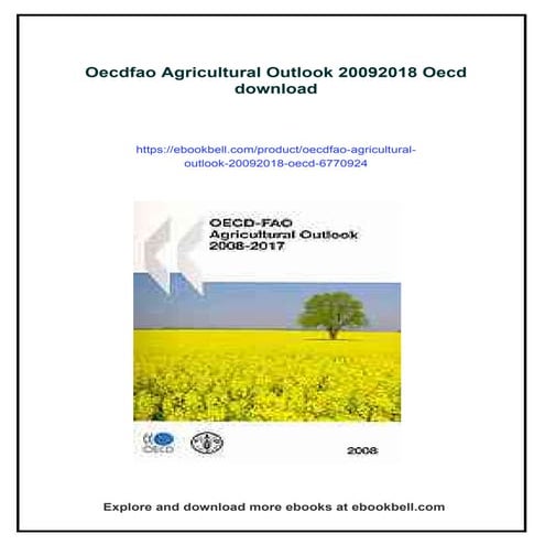 Oecdfao Agricultural Outlook 20092018 Oecd | PDF