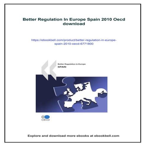Better Regulation In Europe Spain 2010 Oecd | PDF