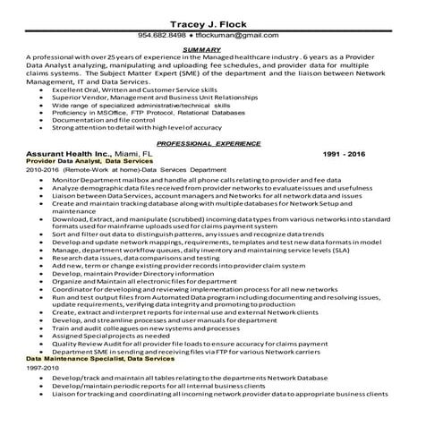 Tracey Flock-Resume 7 | PDF | Free Download