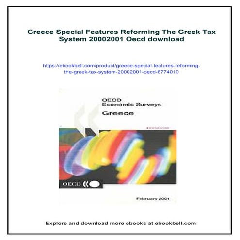Greece Special Features Reforming The Greek Tax System 20002001 Oecd | PDF