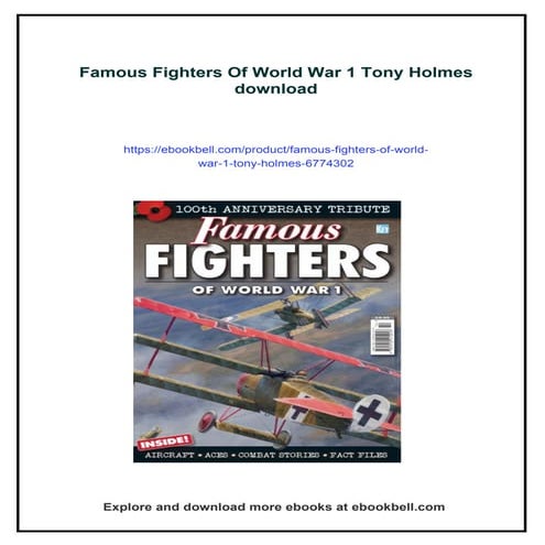 Famous Fighters Of World War 1 Tony Holmes | PDF