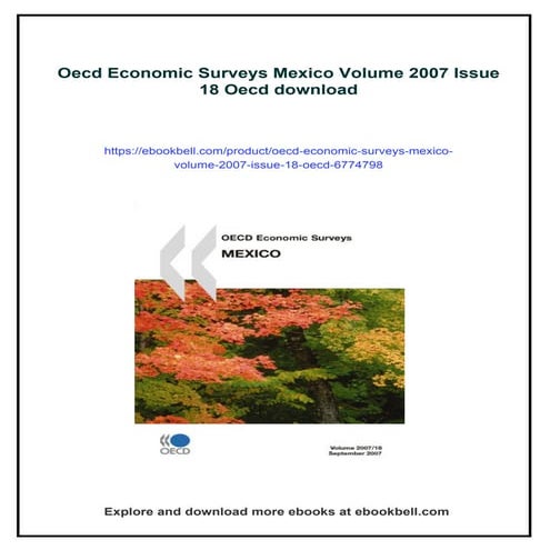 Oecd Economic Surveys Mexico Volume 2007 Issue 18 Oecd | PDF
