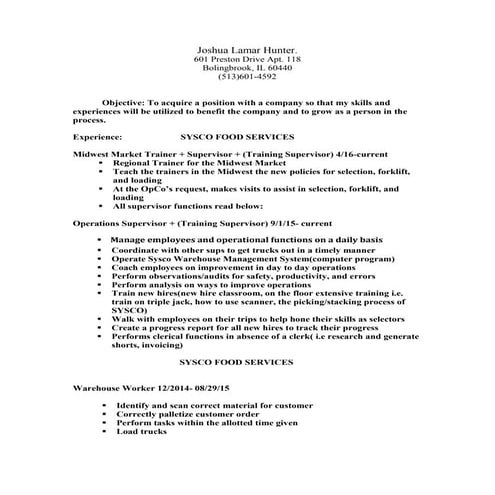 Josh Resume 171 | PDF