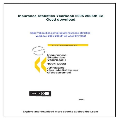 Insurance Statistics Yearbook 2005 2005th Ed Oecd | PDF