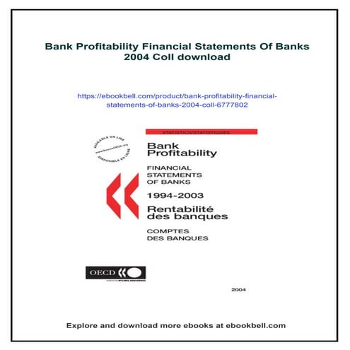 Bank Profitability Financial Statements Of Banks 2004 Coll | PDF