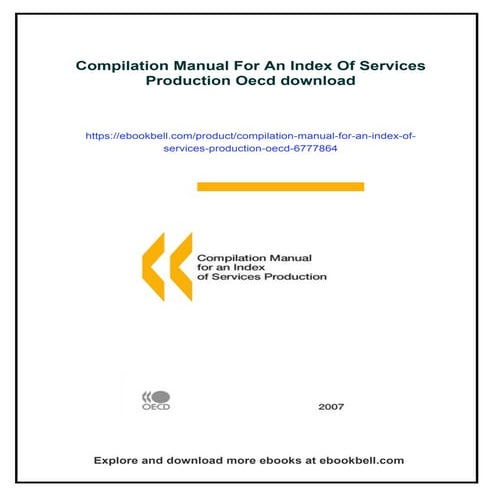 Compilation Manual For An Index Of Services Production Oecd | PDF