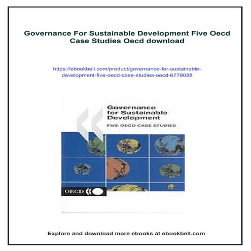 Governance For Sustainable Development Five Oecd Case Studies Oecd | PDF