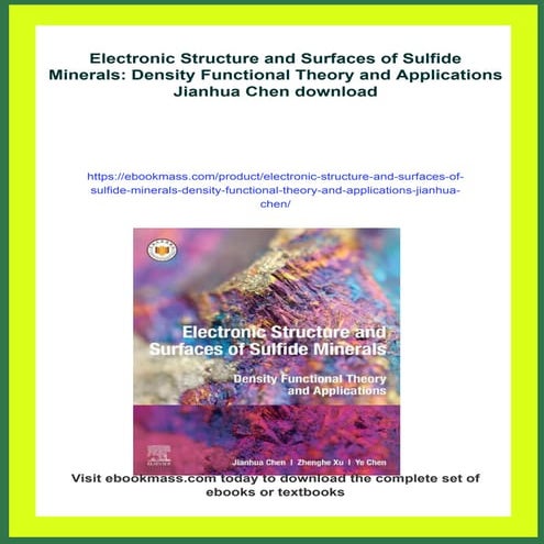 Electronic Structure and Surfaces of Sulfide Minerals: Density ...