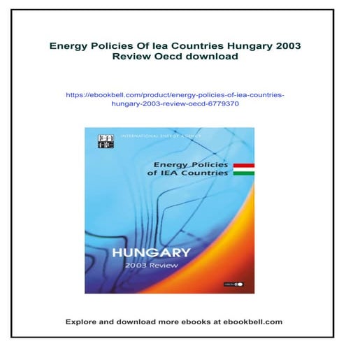 Energy Policies Of Iea Countries Hungary 2003 Review Oecd | PDF