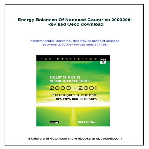 Energy Balances Of Nonoecd Countries 20002001 Revised Oecd | PDF
